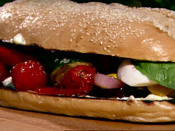 Pat's Grilled Vegetable Hero Recipe | The Neelys | Food Network