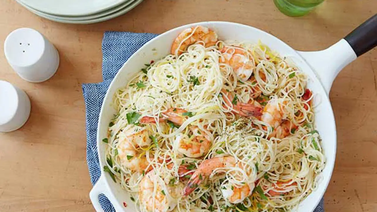 Gina's Shrimp Scampi with Angel Hair Pasta Recipe | The Neelys | Food Network