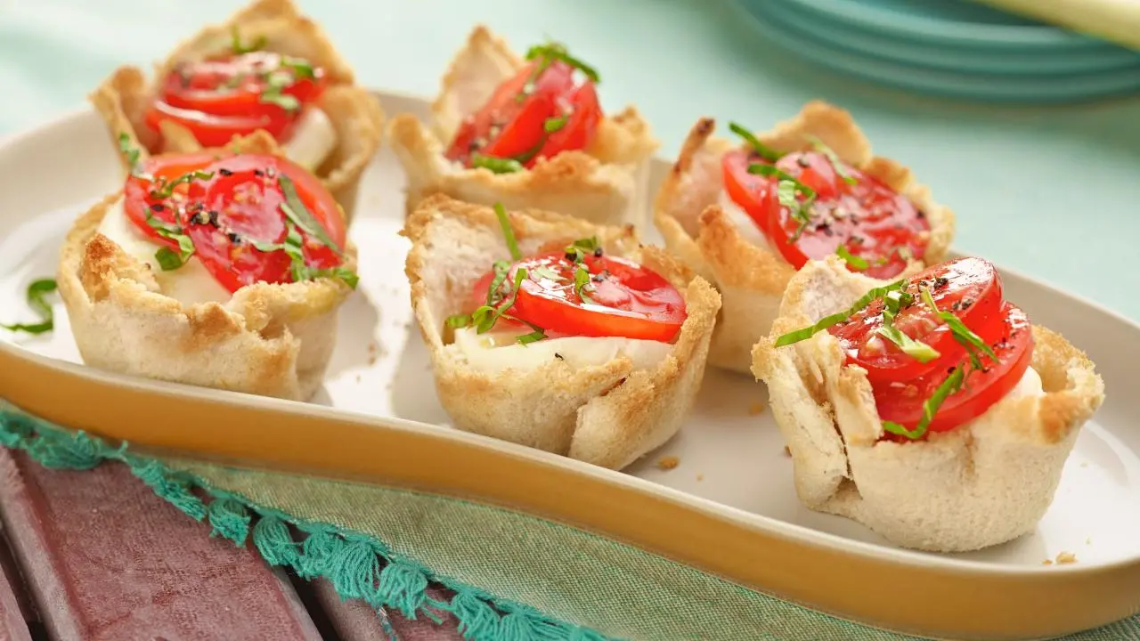 Caprese Tartlets Recipe | Melissa d'Arabian | Food Network