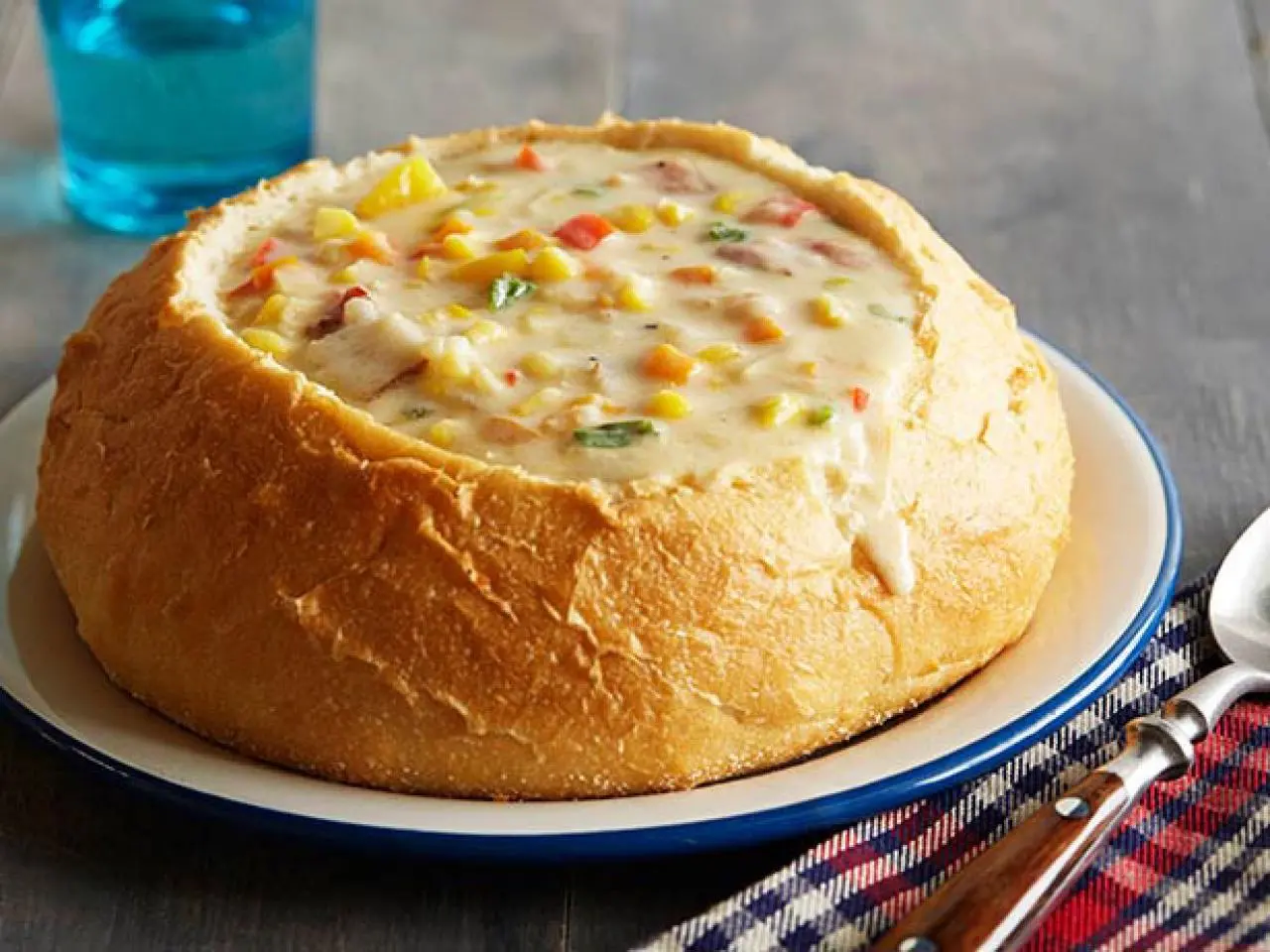 chowder in bread bowl