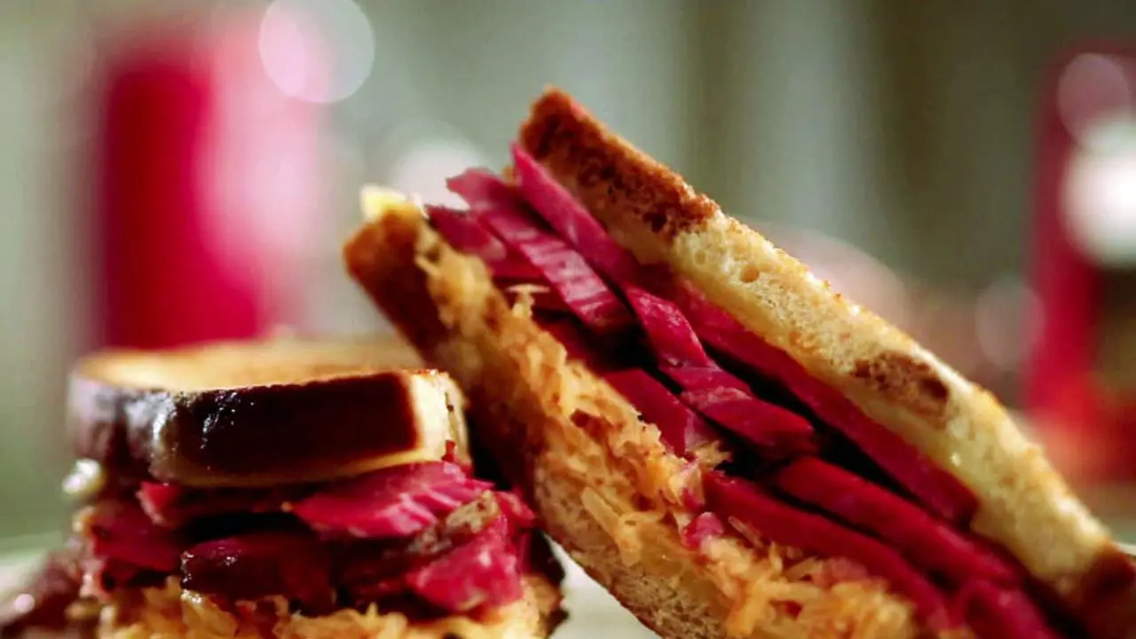 Pastrami Rueben aka "The Rachel" Recipe | Jeff Mauro | Food Network