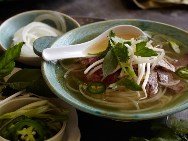 Vietnamese "Pho" Rice Noodle Soup with Beef Recipe | Food Network