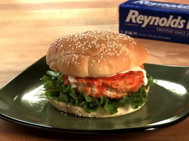 Blue Cheese Stuffed Buffalo Chicken Burger Recipe | Food Network