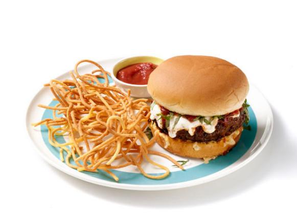 Spaghetti Burgers Recipe | Food Network Kitchen | Food Network
