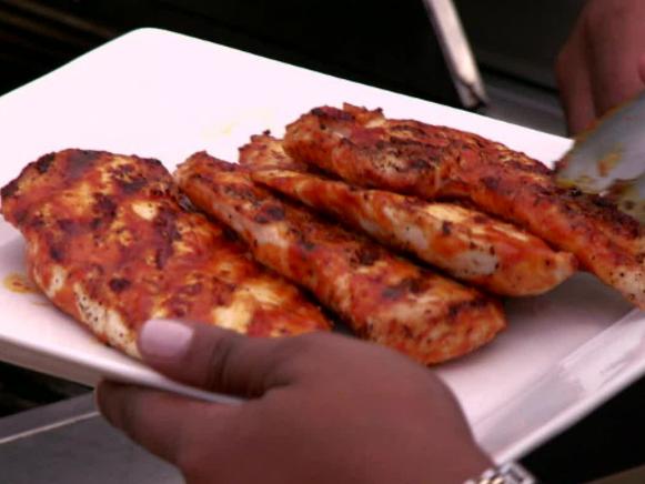 Grilled Buffalo Chicken Cutlets Recipe | The Neelys | Food Network