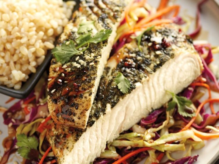 Nori Dusted Alaska Halibut Recipe | Food Network