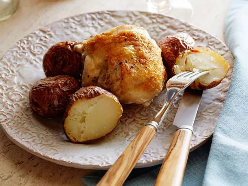 Roasted Rosemary Chicken with Potatoes Recipe | Food Network Kitchen ...