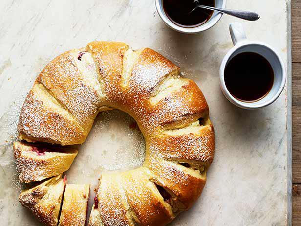 Raspberry Danish Wreaths Recipe | Food Network Kitchen | Food Network