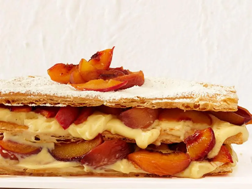 Roasted Peach Napoleon Recipe | Food Network Kitchen | Food Network