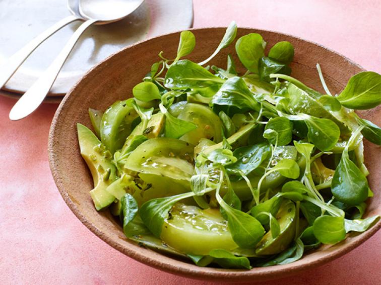 Spicy Green Tomato-Avocado Salad Recipe | Food Network Kitchen | Food ...