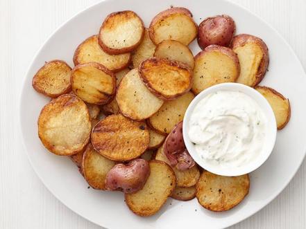 Grilled Lemon-Pepper Potatoes Recipe | Food Network Kitchen | Food Network