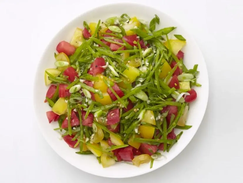 Tomato-Snow Pea Salad Recipe | Food Network Kitchen | Food Network