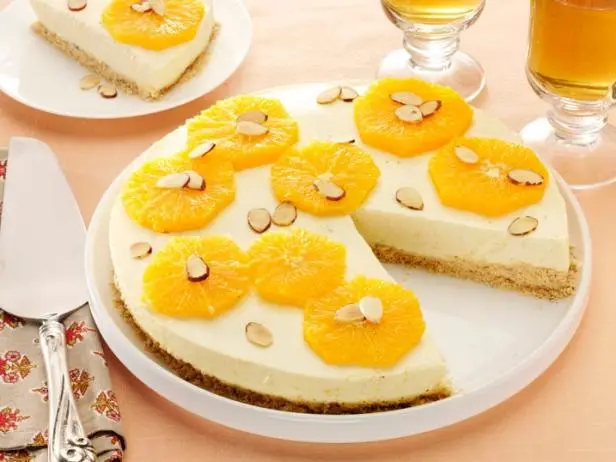 No Bake Orange Cheesecake with Toasted Almonds Recipe - Chef's Resource ...