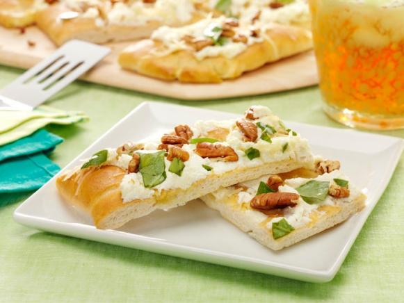 Ricotta Cheese and Basil Flatbread Recipe | Food Network