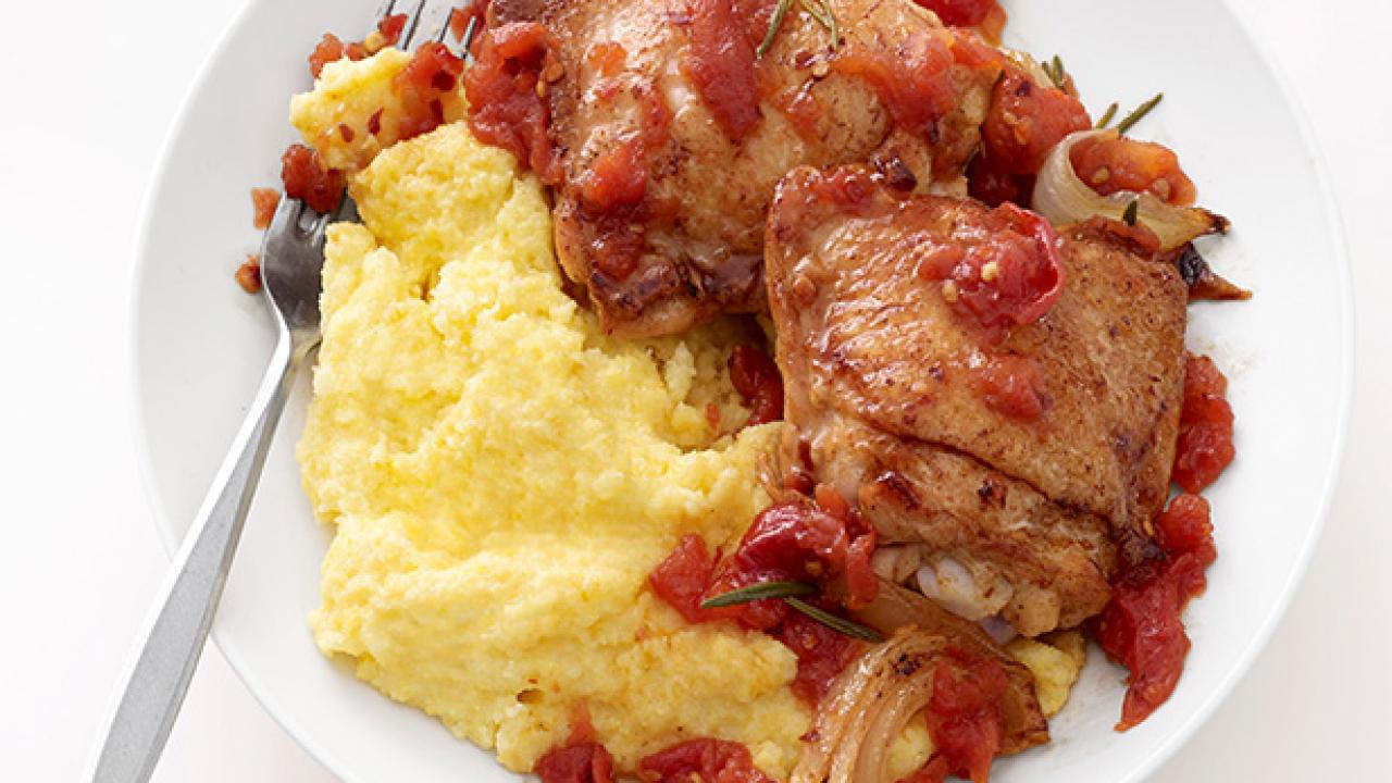 Chicken Cacciatore With Polenta