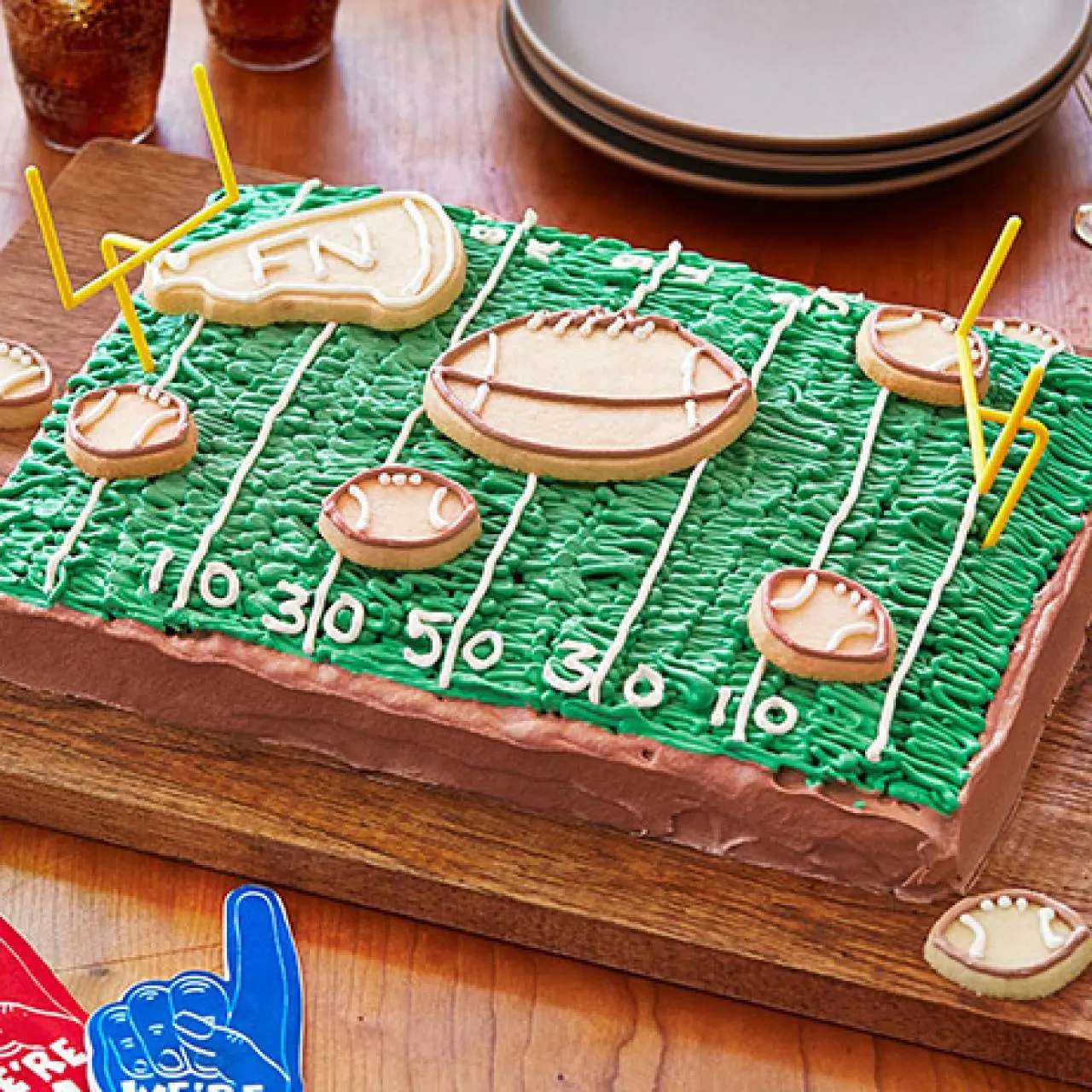 football pattern cake