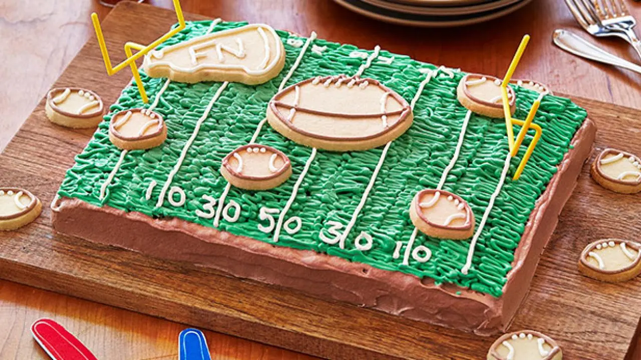 halloween football cake