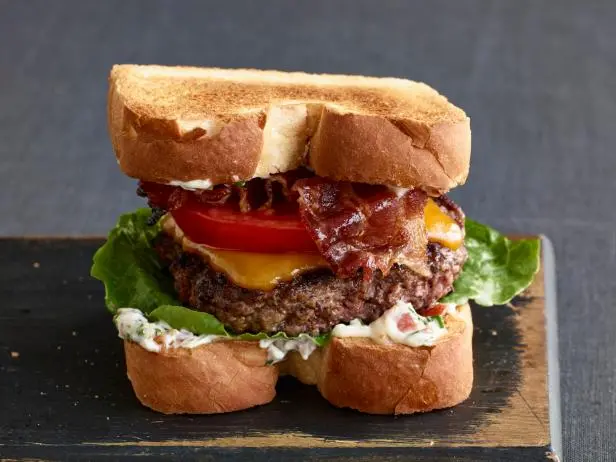 BLT Burgers with Bacon Mayonnaise Recipe - Chef's Resource Recipes