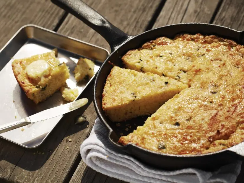 Roasted Poblano Skillet Cornbread Recipe | Guy Fieri | Food Network