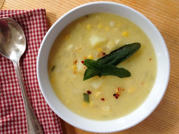 Sweet Corn Chowder Recipe | Jennifer Perillo | Food Network