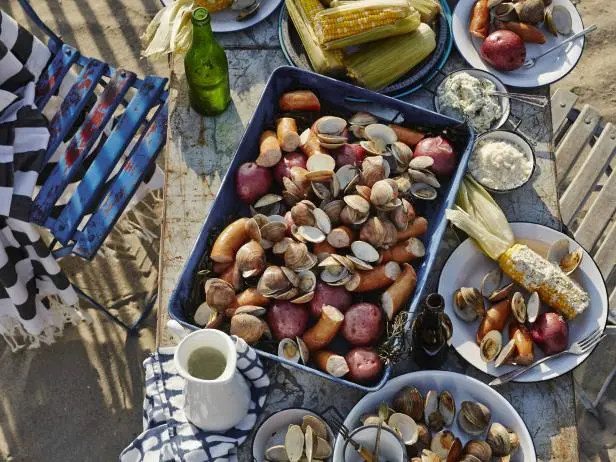 Clam Bake on the Beach Recipe | Tyler Florence | Food Network