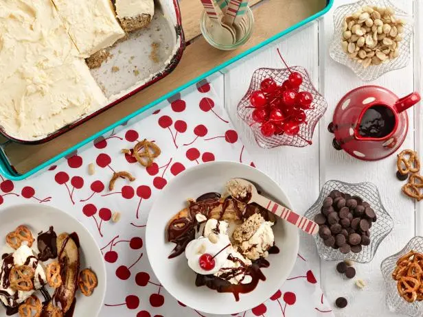 Banana Split Sundae Cake Recipe | Food Network Kitchen | Food Network