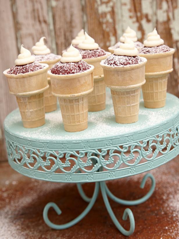 Texas Pete® Red Velvet Cones Recipe | Food Network