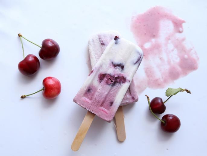 Coconut, Cherry and Vanilla Bean Ice Pops Recipe | Amy Chaplin | Food ...