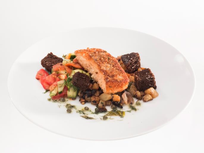 Salmon Two Ways with Caper Sauce Recipe | Food Network