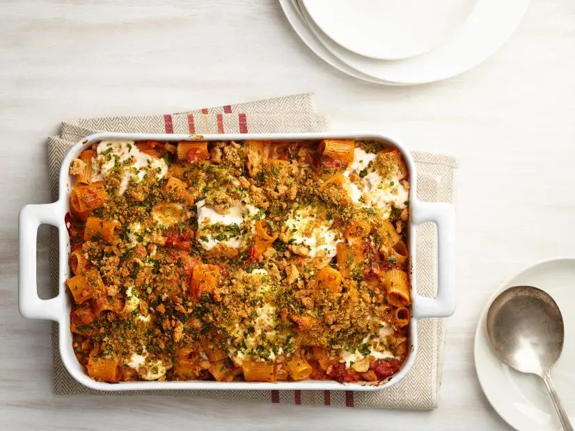 Four-Cheese Baked Pasta with Sun-Dried Tomatoes Recipe | Food Network ...