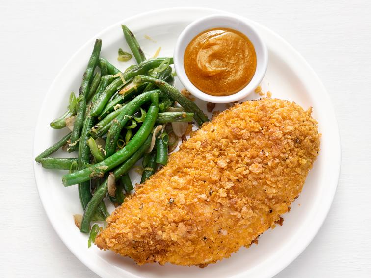 Oven-Fried Chicken with Green Beans Recipe | Food Network Kitchen ...