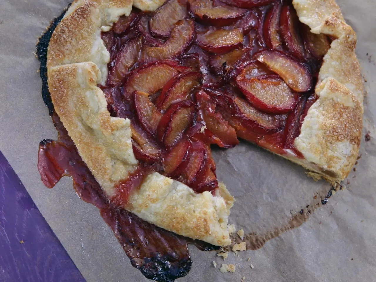 rustic plum tart