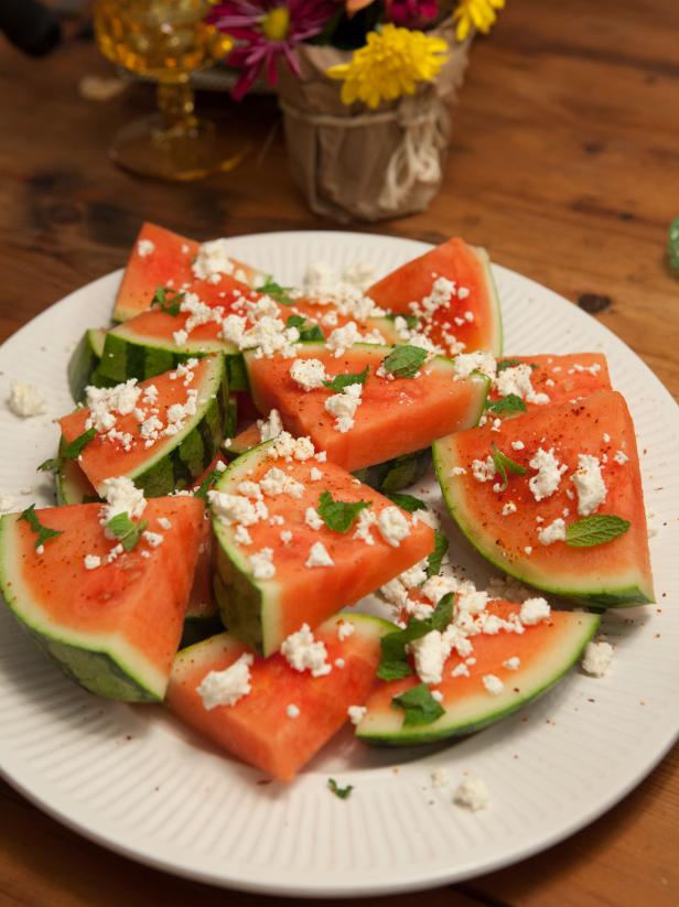 Watermelon with Feta, Mint and Chile Recipe | Food Network