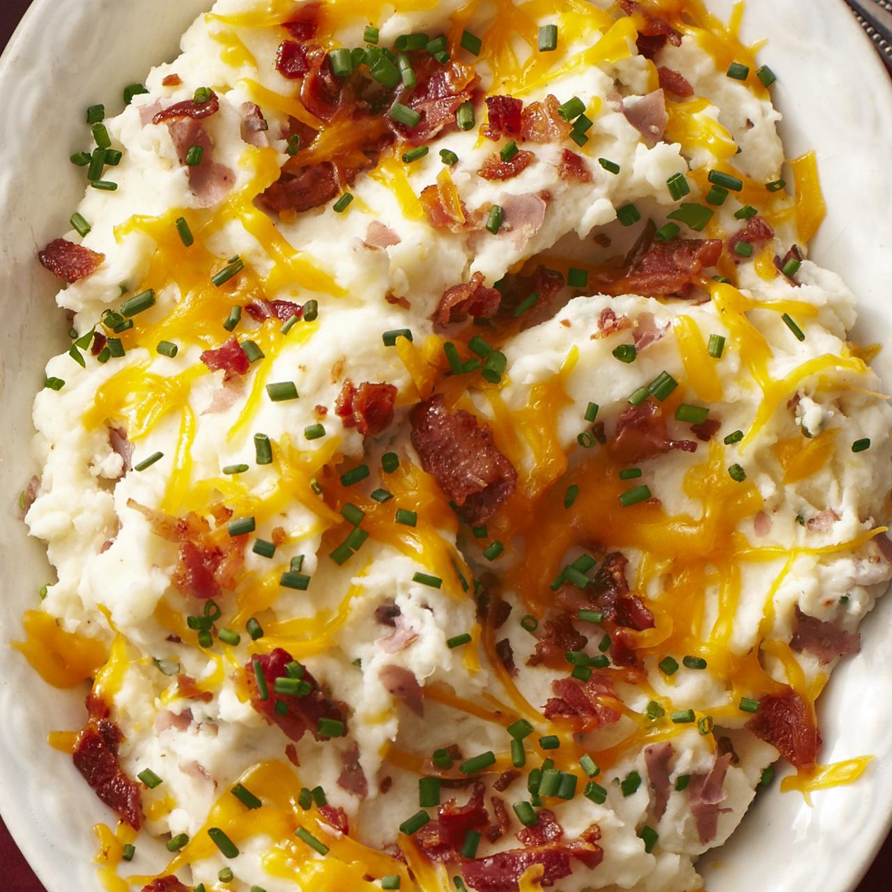Mashed Potatoes With Bacon And Cheese