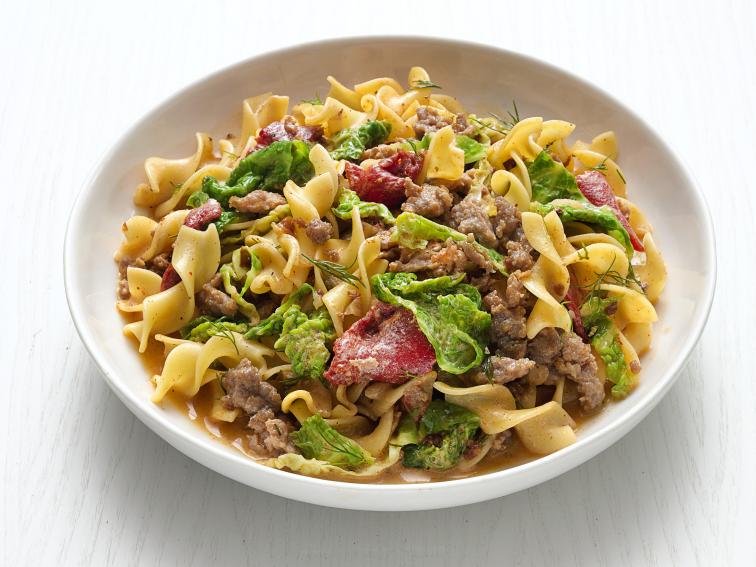 Hungarian Noodles with Sausage Recipe | Food Network Kitchen | Food Network