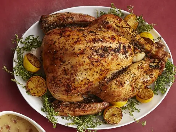 Lemon-Pepper Turkey with Bacon Gravy Recipe | Food Network Kitchen ...