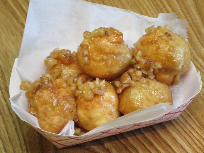 Greek Doughnuts with Walnut Honey Recipe | Amanda Freitag | Food Network