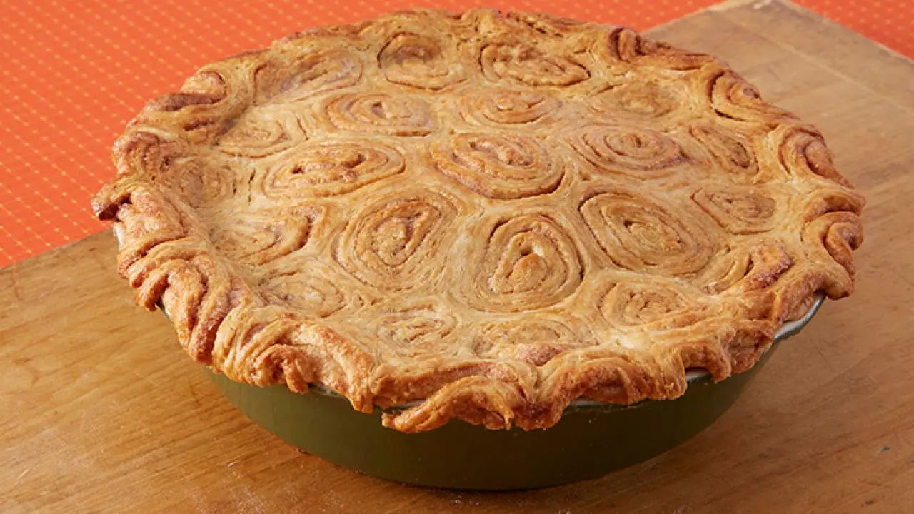 Apple-Raisin Cinnamon Bun Pie Recipe | Food Network Kitchen | Food Network