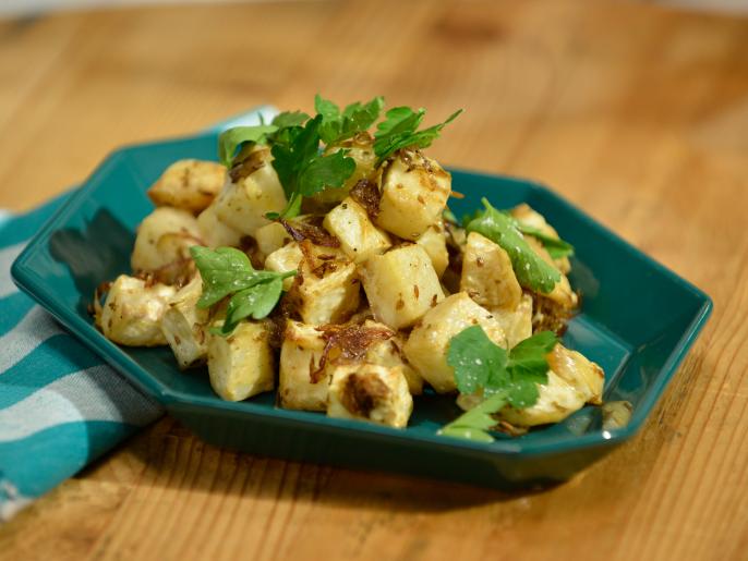 Roasted Celery Root with Cumin and Parsley Recipe | Food Network Kitchen | Food Network