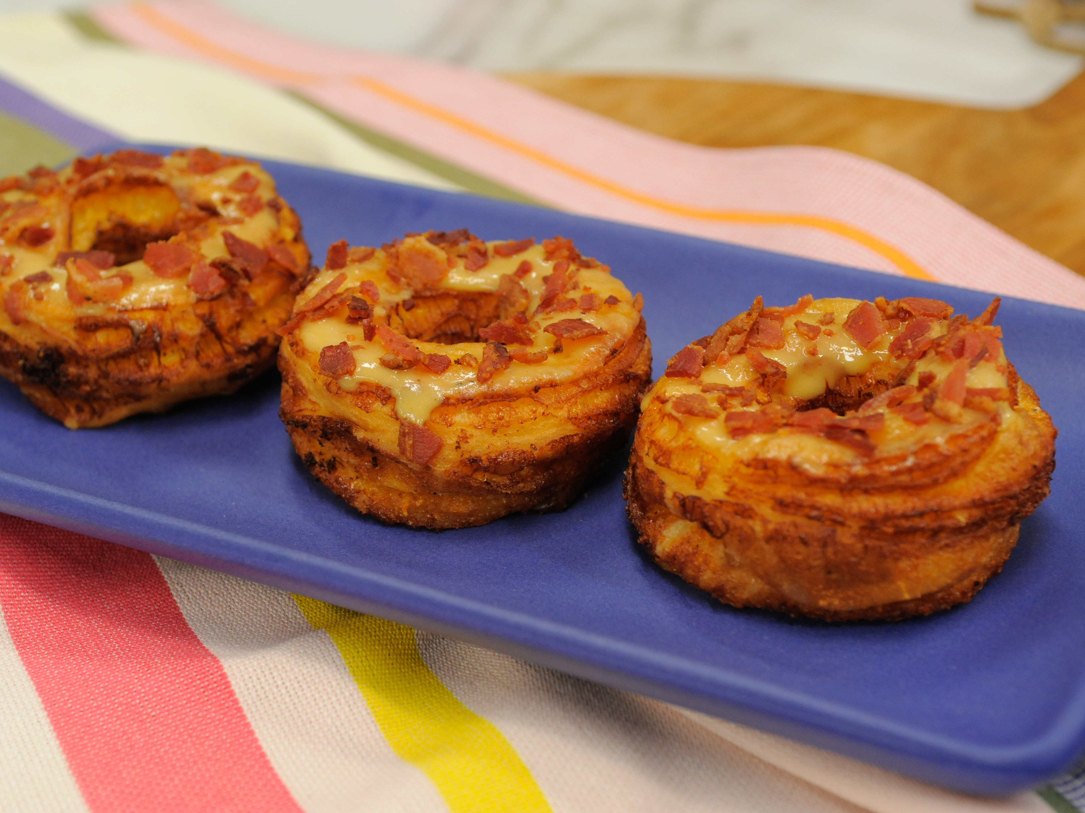 Grilled Cheese Croissant Donut (Cheesy Bacon Croissonut) Recipe - Chef ...