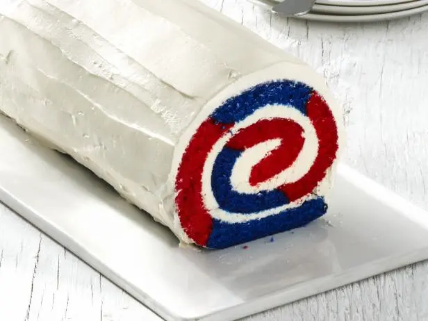 Red, White and Blue Cake Roll Recipe - Chef's Resource Recipes