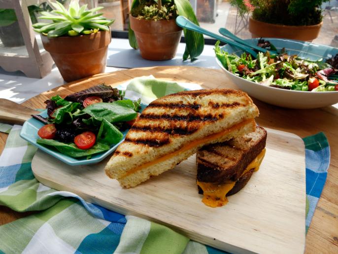 On-the-Grill Grilled Cheese Recipe | Food Network