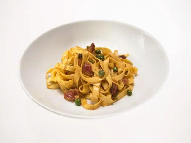 Spaghetti with Creamy Pancetta Sauce Recipe | Food Network