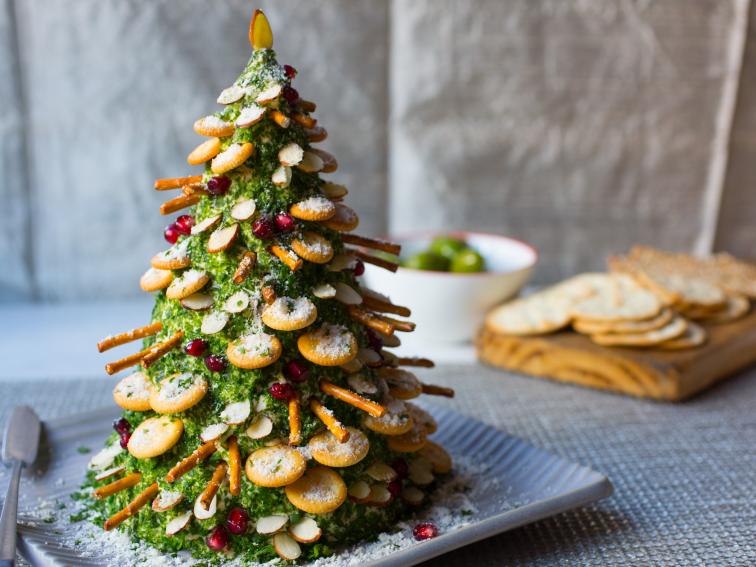 Cheese and Crackers Christmas Tree Recipe | Food Network Kitchen | Food ...
