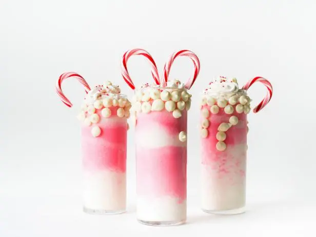 White Chocolate Candy Cane Milkshake Recipe | Food Network