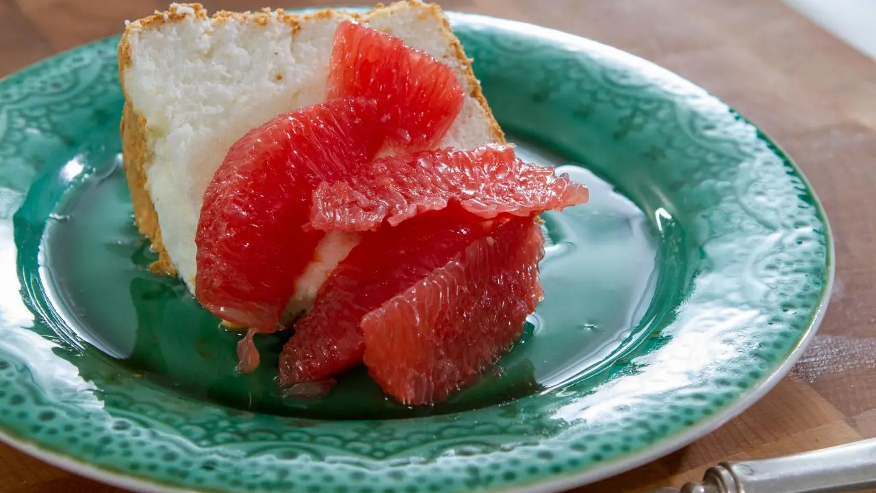 Angel Food Cake with Grapefruit Compote Recipe | Trisha Yearwood | Food ...