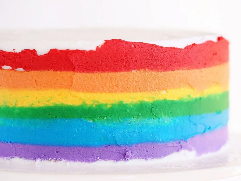 How to Make a Stunning Rainbow Cake with Gold Ombre Layers : Food ...