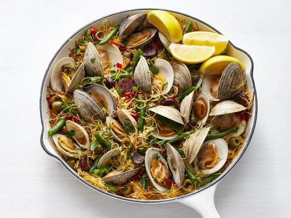 Pasta Paella with Clams Recipe | Food Network Kitchen | Food Network