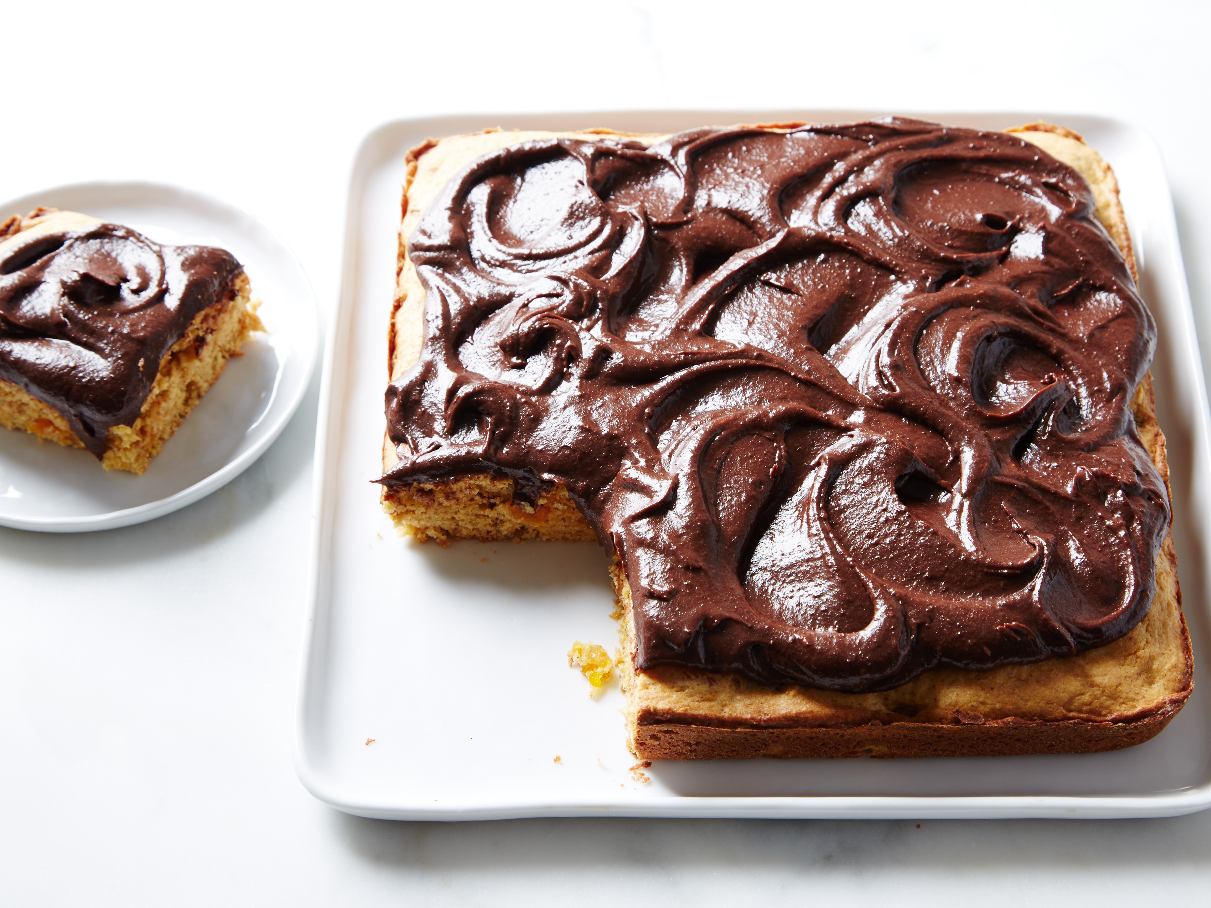 Fruit-Sweetened Snack Cake with Chocolate Frosting Recipe - Chef's ...