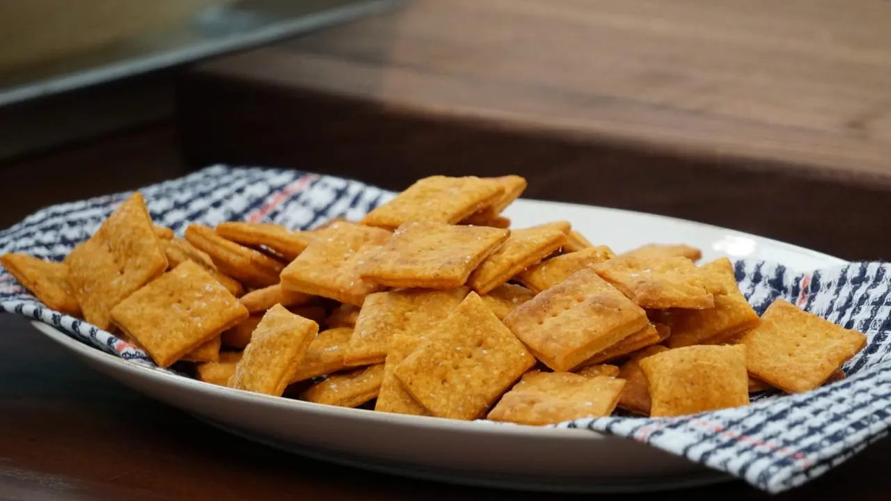 Smokey Cheddar Cheese Crackers Recipe | Food Network